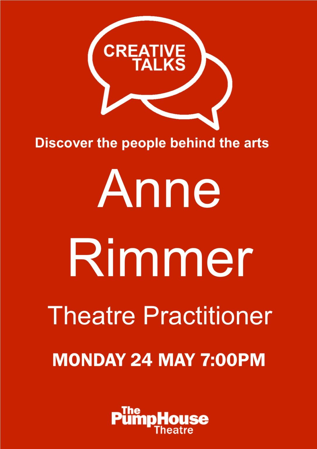 Creative Talks: Anne Rimmer - The PumpHouse Theatre